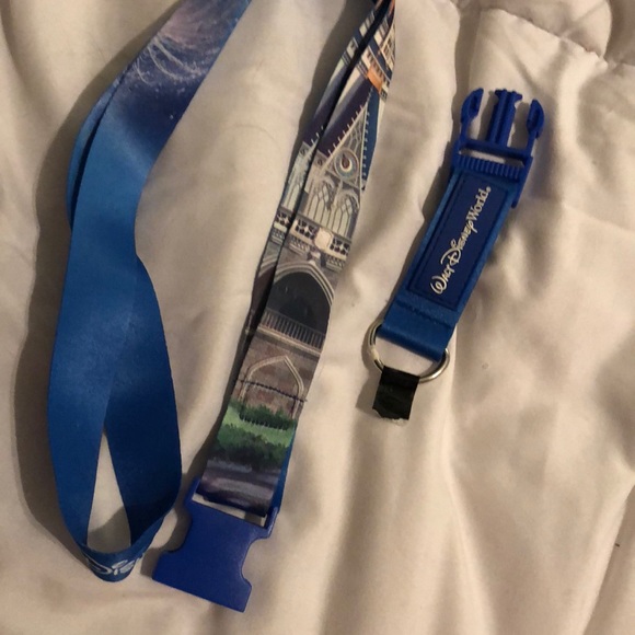 Disney | Accessories | Walt Disney World Castle Reversible Lanyard ...